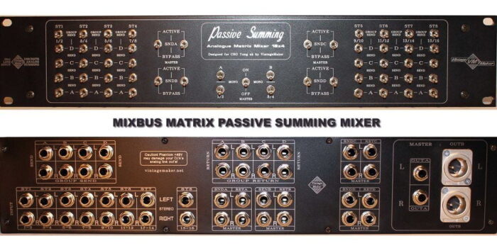 16 input MultiBus Matrix Analog Passive Summing Mixer