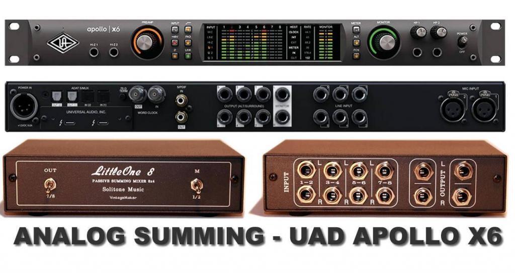 Summing Mixer for UAD Apollo 8P - X6 Thunderbolt 3 - Vintage Maker ...