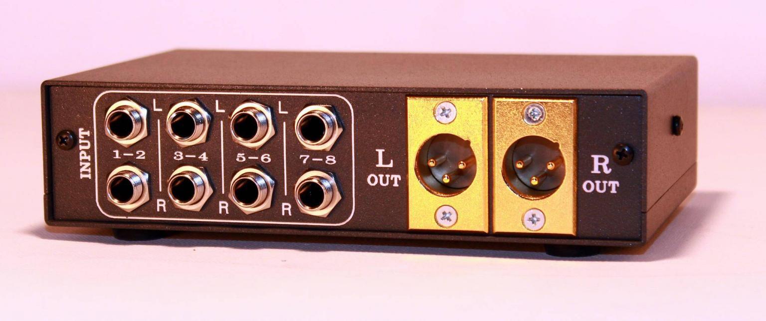 8 Ch Summing Box - Variable Headroom + Mono Switch - Select DSUB TRS XLR