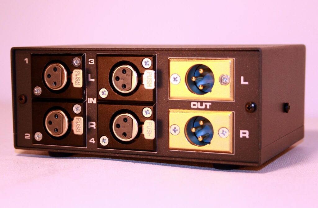 4 Ch Input XLR Summing Mixer – Input Mute Switch - Analog Studio Box custom studio name