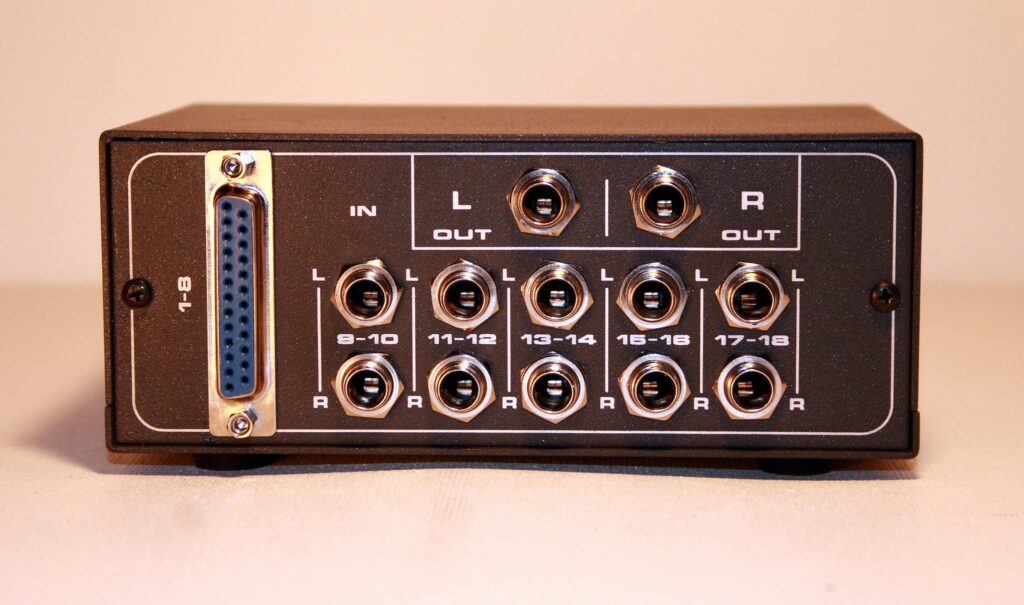 18 Input Analog Summing Mixer - Combined Inputs - 8 DSUB IN + 10 TRS IN