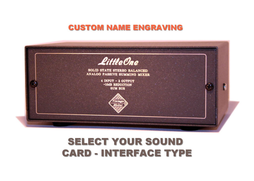 4 Ch Input XLR Summing Mixer – LittleOne 4×2 Analog Studio Box Box ...