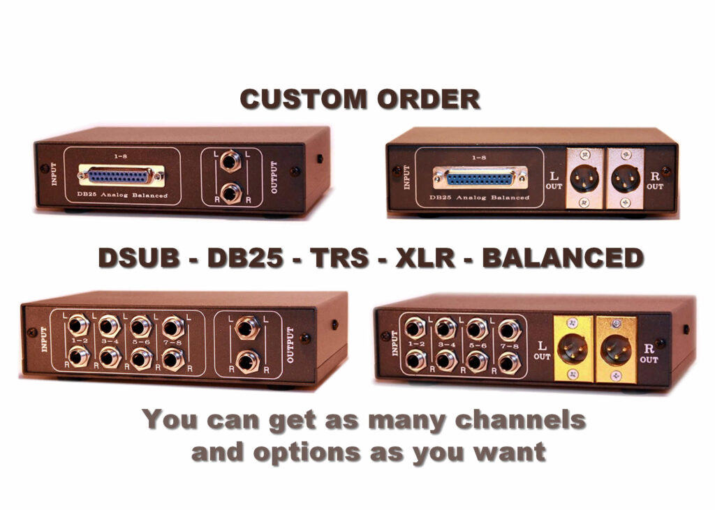 8 Input TRS In – XLR – Out INSERT Mixer ON OFF MUTE switch