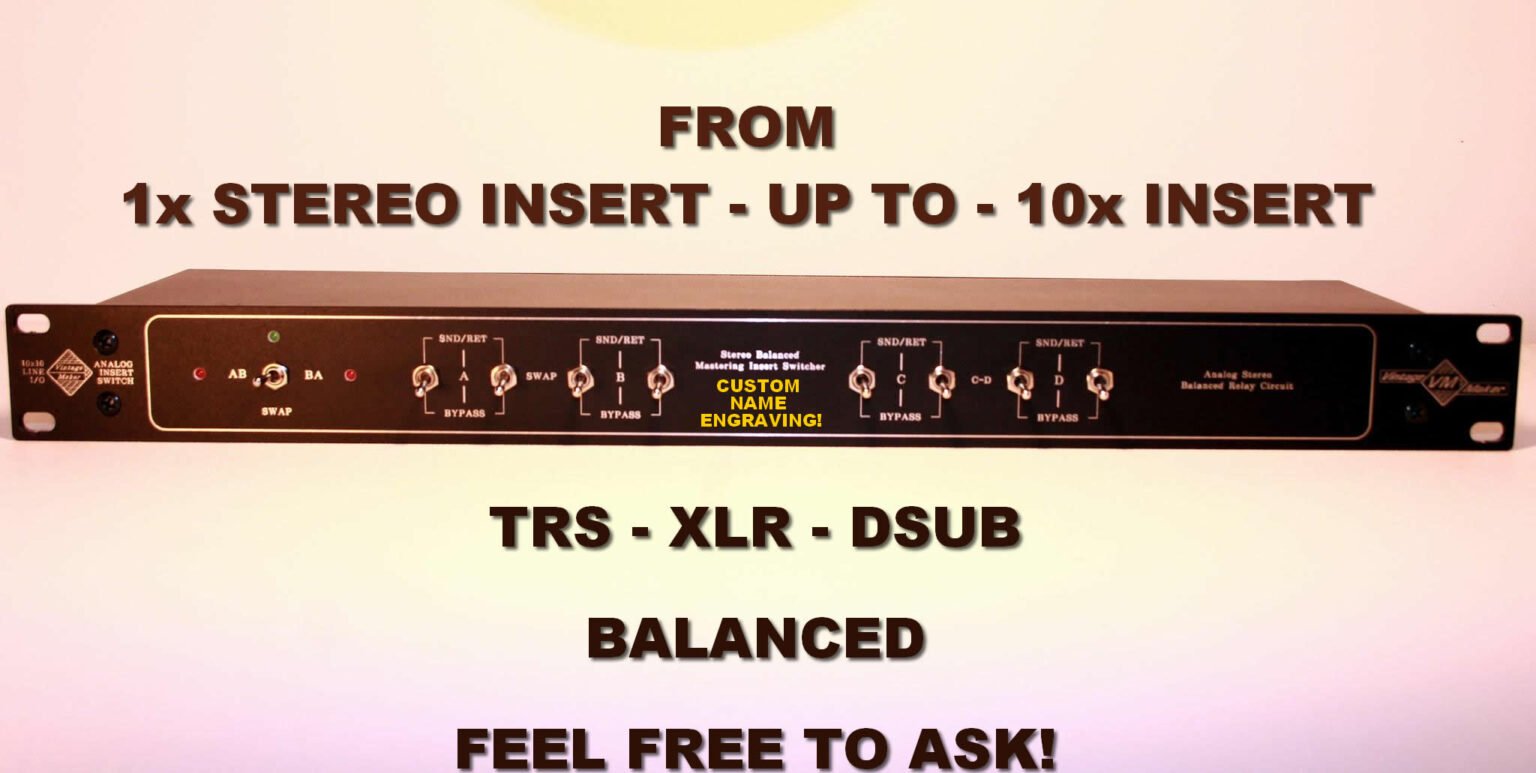 6 x Stereo Insert Bypass Studio Mastering switch Flip - Swap relay ...