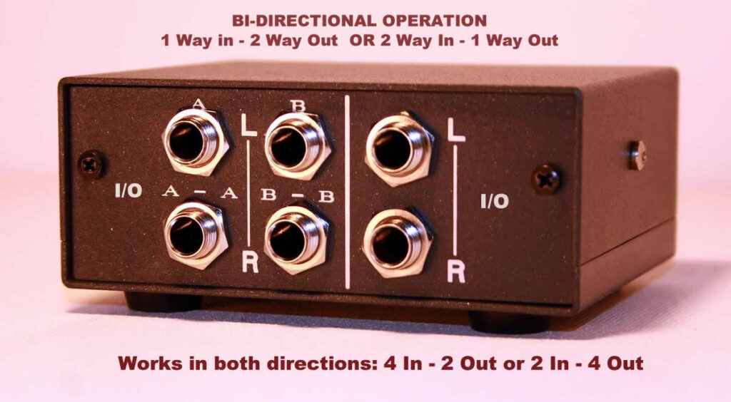 2 to 4 or 4 to 2 Channel TRS Bi-Directional Analog Switch Box Line ...