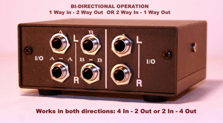2 to 4 or 4 to 2 Channel TRS Bi-Directional Analog Switch Box Line ...