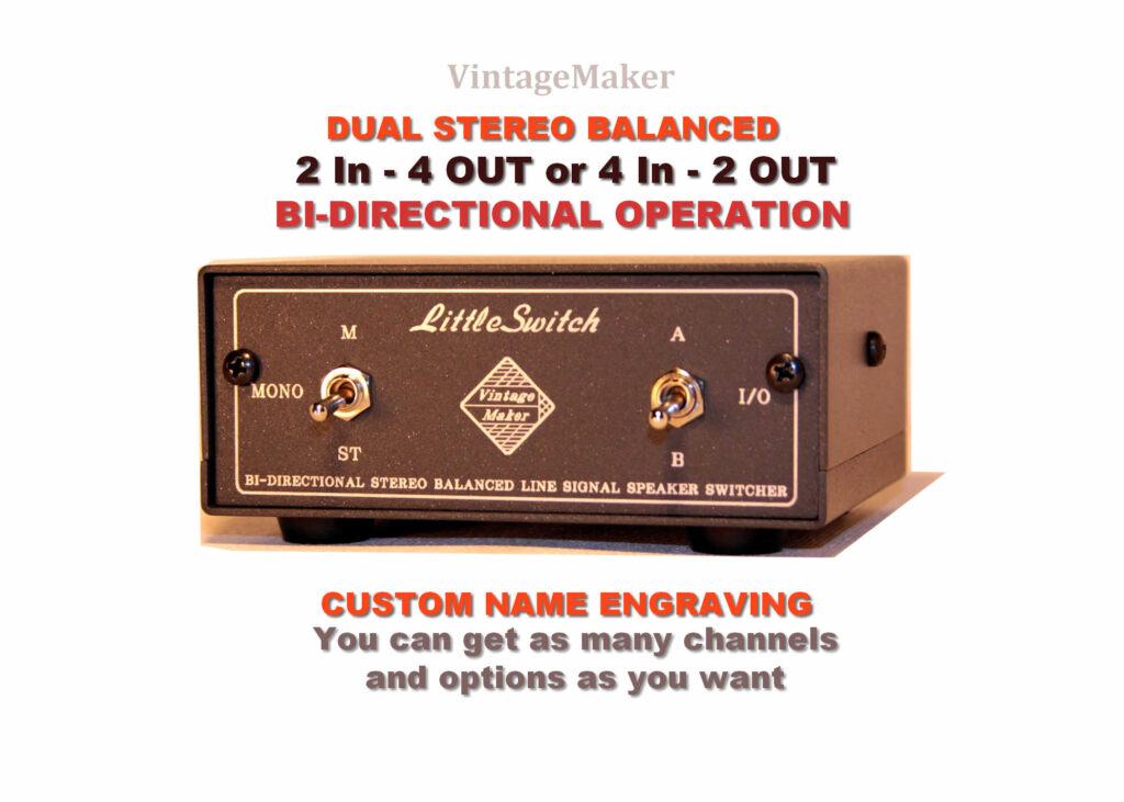 Analog Speaker Studio Switch Box - Bi-Directional Monitor control select