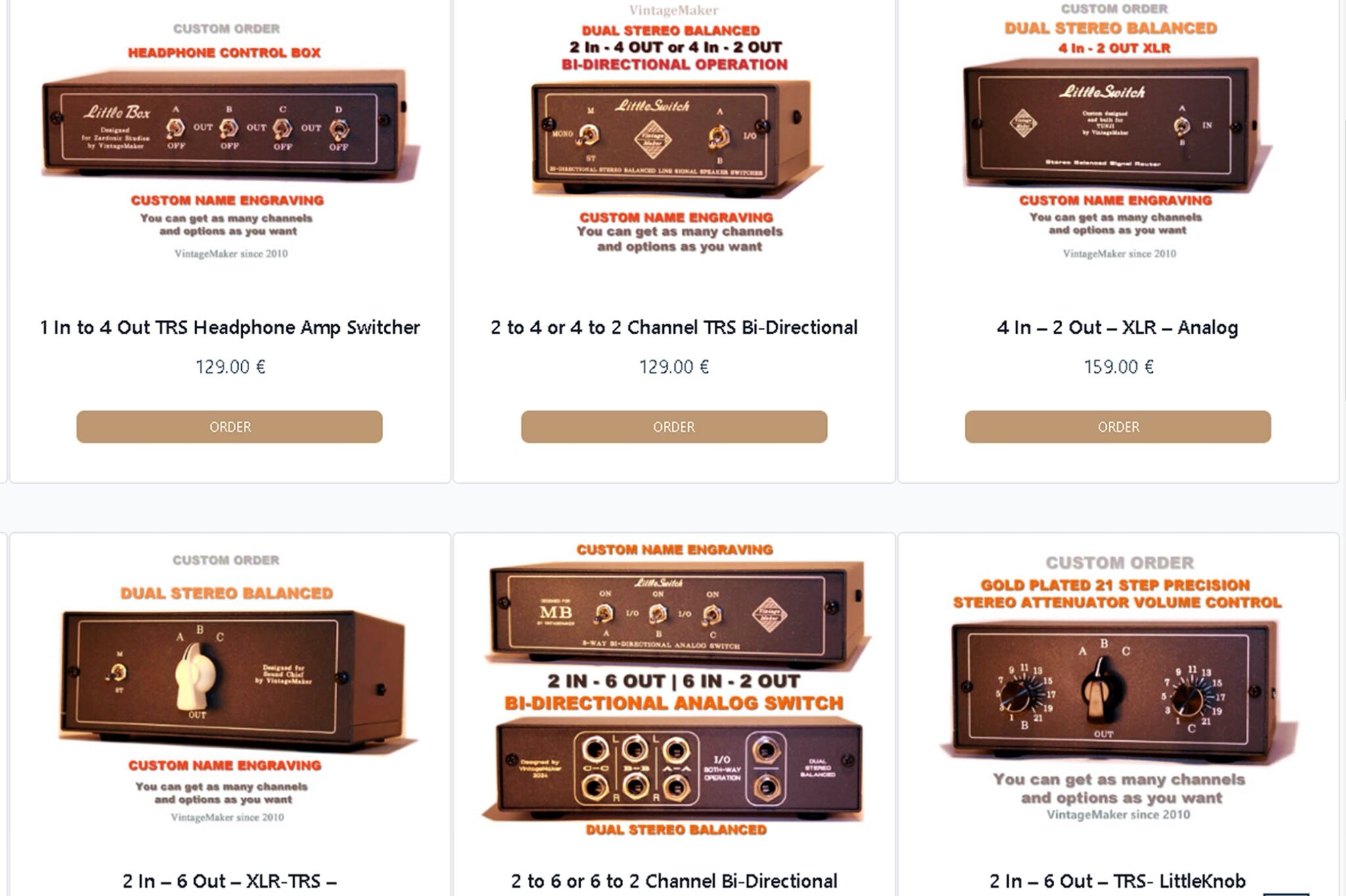 Studio Audio Line Switcher Box - Desktop Switch Control Studio Monitor ...