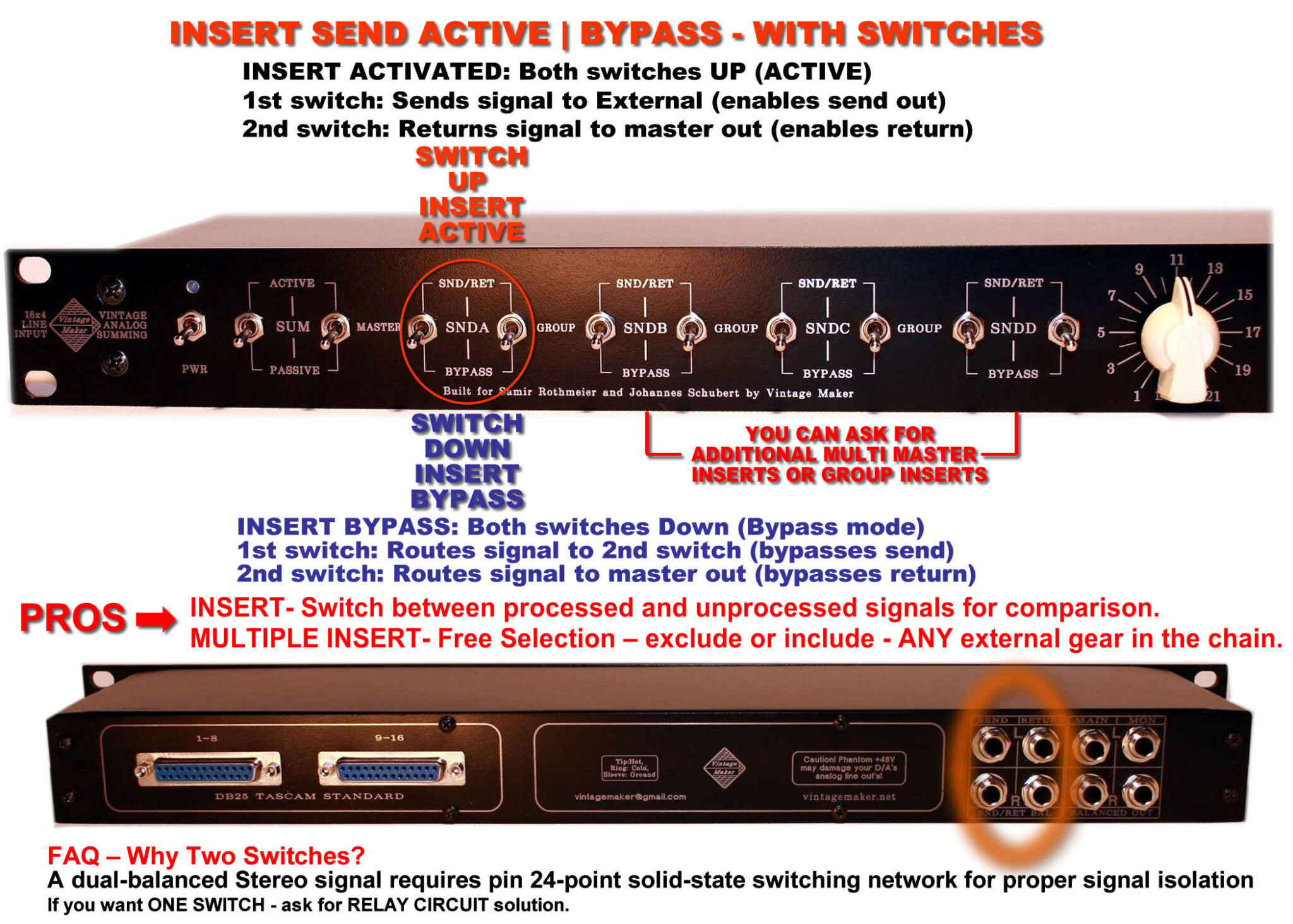 16x4 Filtek - SSL-Style Analog Summing Mixer - DSUB -TRS or XLR I/O ...