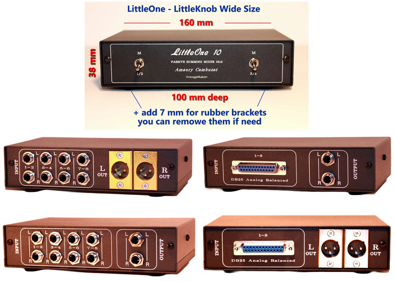 8×4 Analog Summing Mixer Box for Any 8-Channel DAW Audio – TRS I/O ...