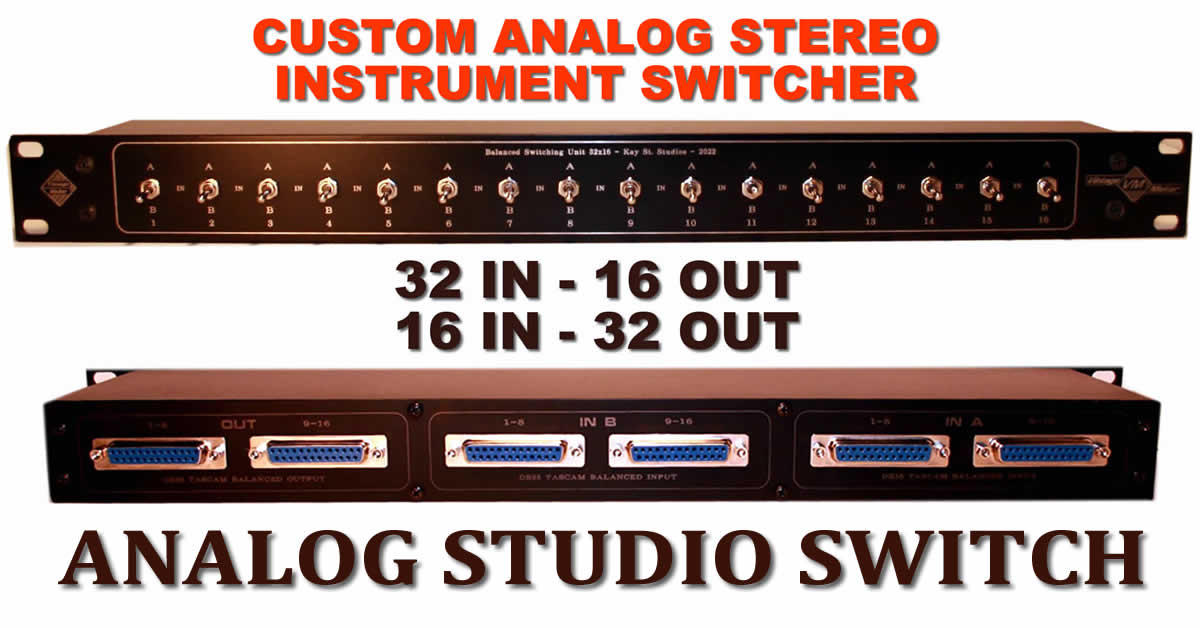 Rackmount Studio Switch - Analog Line Switcher Patchbay Switch