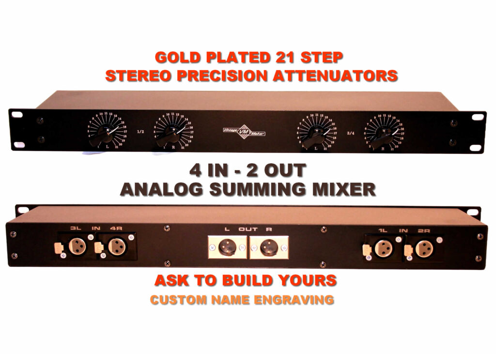 4x2 Studio Precision Mastering Summing Mixer XLR - Input Channel Gain ...