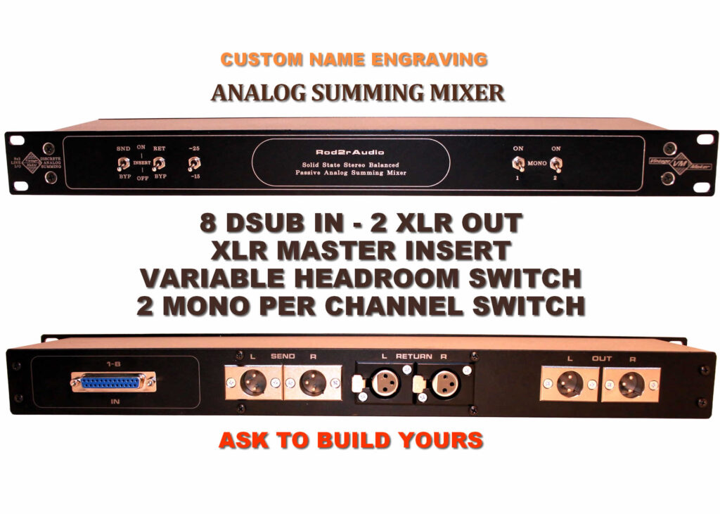 8 Input Summing Mixer with XLR insert designed for PreSonus - Audient
