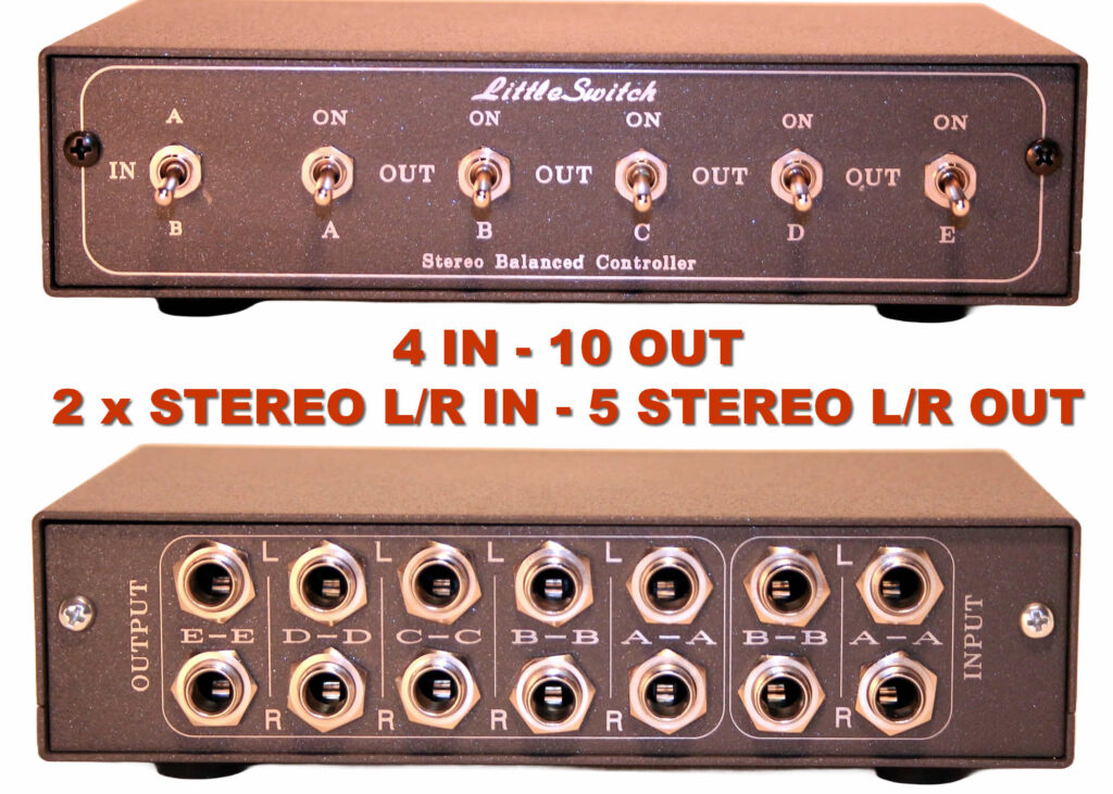 4 In - 10 Out TRS Analog Switch Line Monitor Controller Speaker Select ...