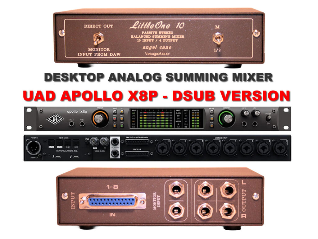 10 Input ch Summing Mixer for UAD Apollo x8p DSUB version - Desktop Box