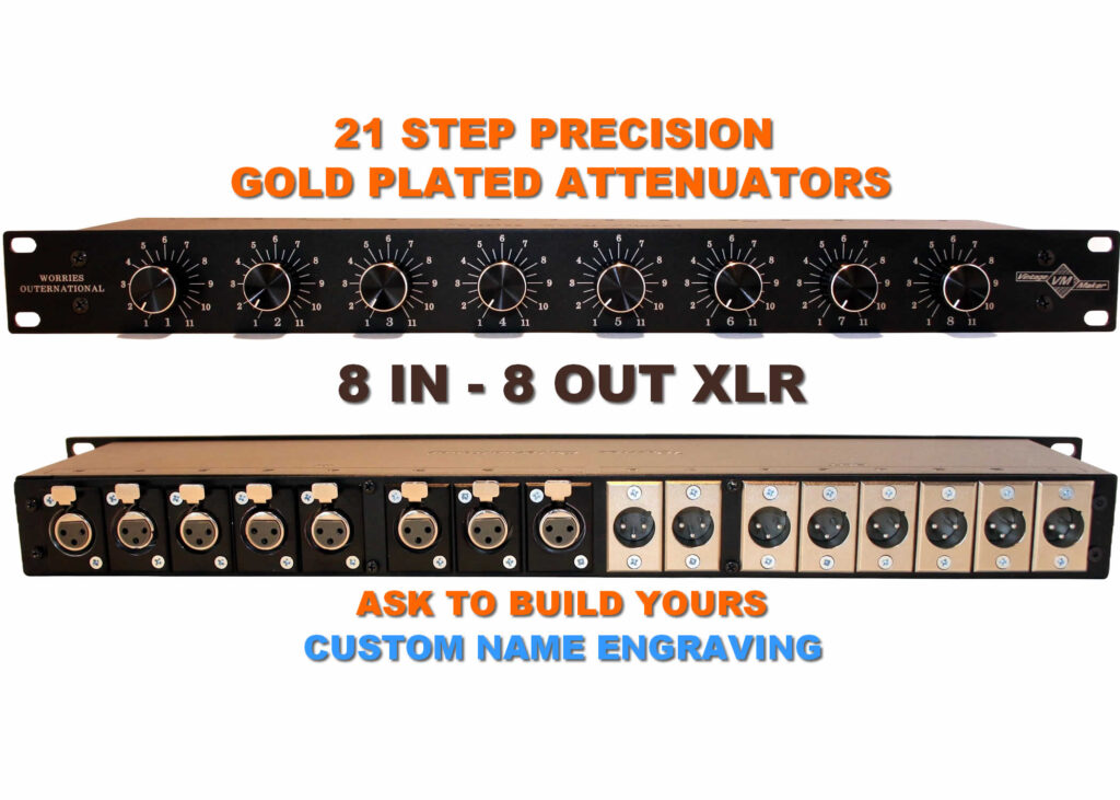 8-In 8-Out XLR Balanced Studio Line Level Volume Attenuator – Precision ...