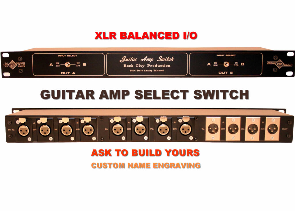 Guitar Amp Switch - 4 x Stereo In - 2 x Stereo Out XLR Balanced ...