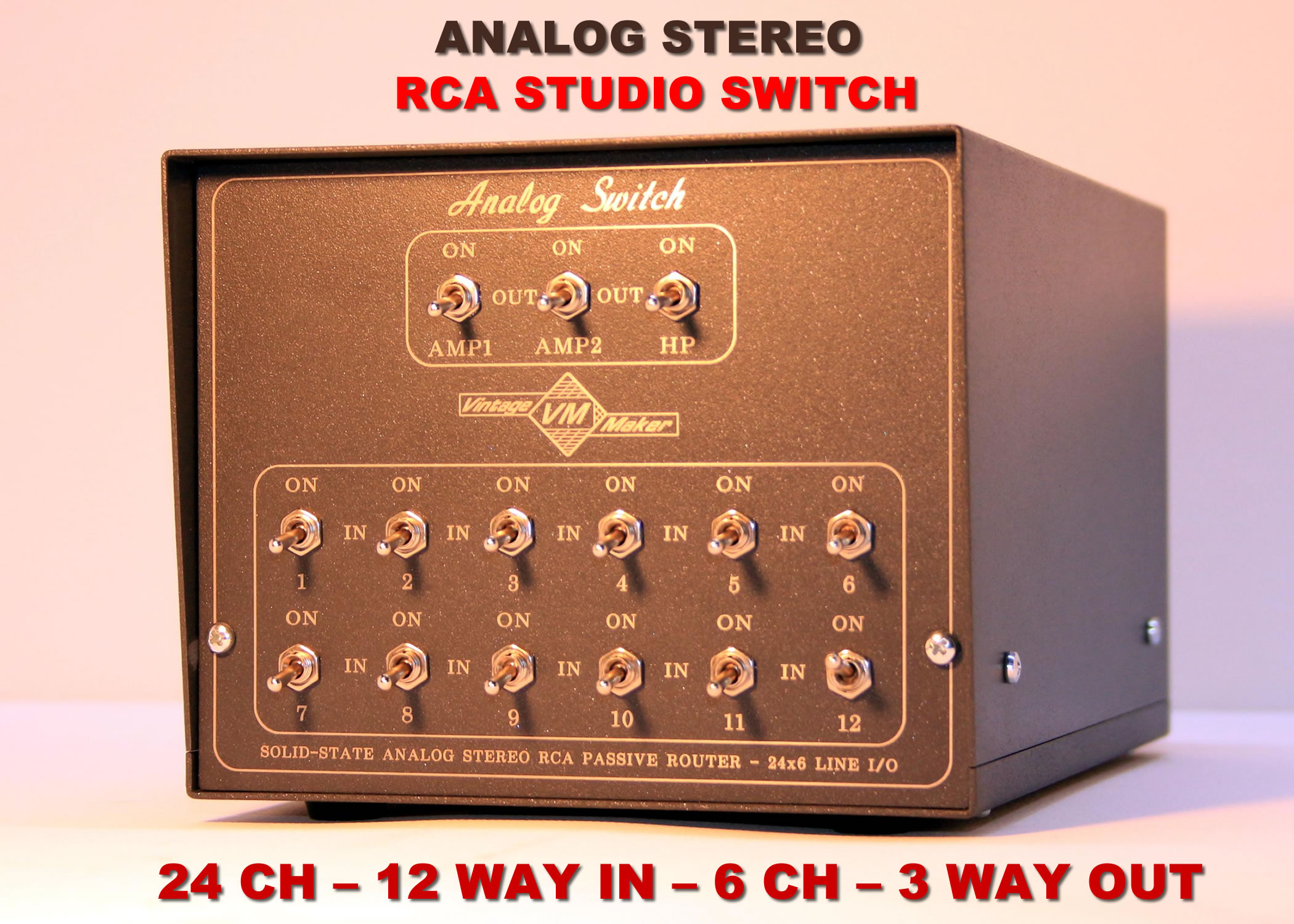 24-In / 6-Out RCA Analog Line Signal Router & Speaker Switcher ...