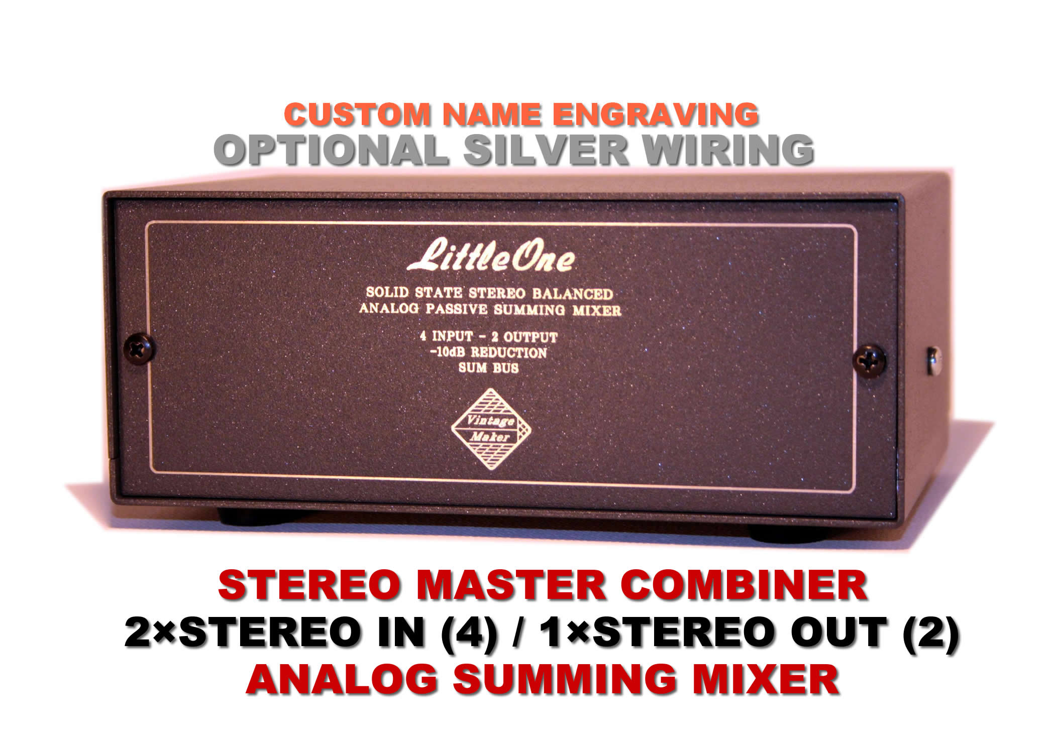 Stereo Master XLR Summing Mixer – 2×Stereo In (4) / 1×Stereo Out (2 ...
