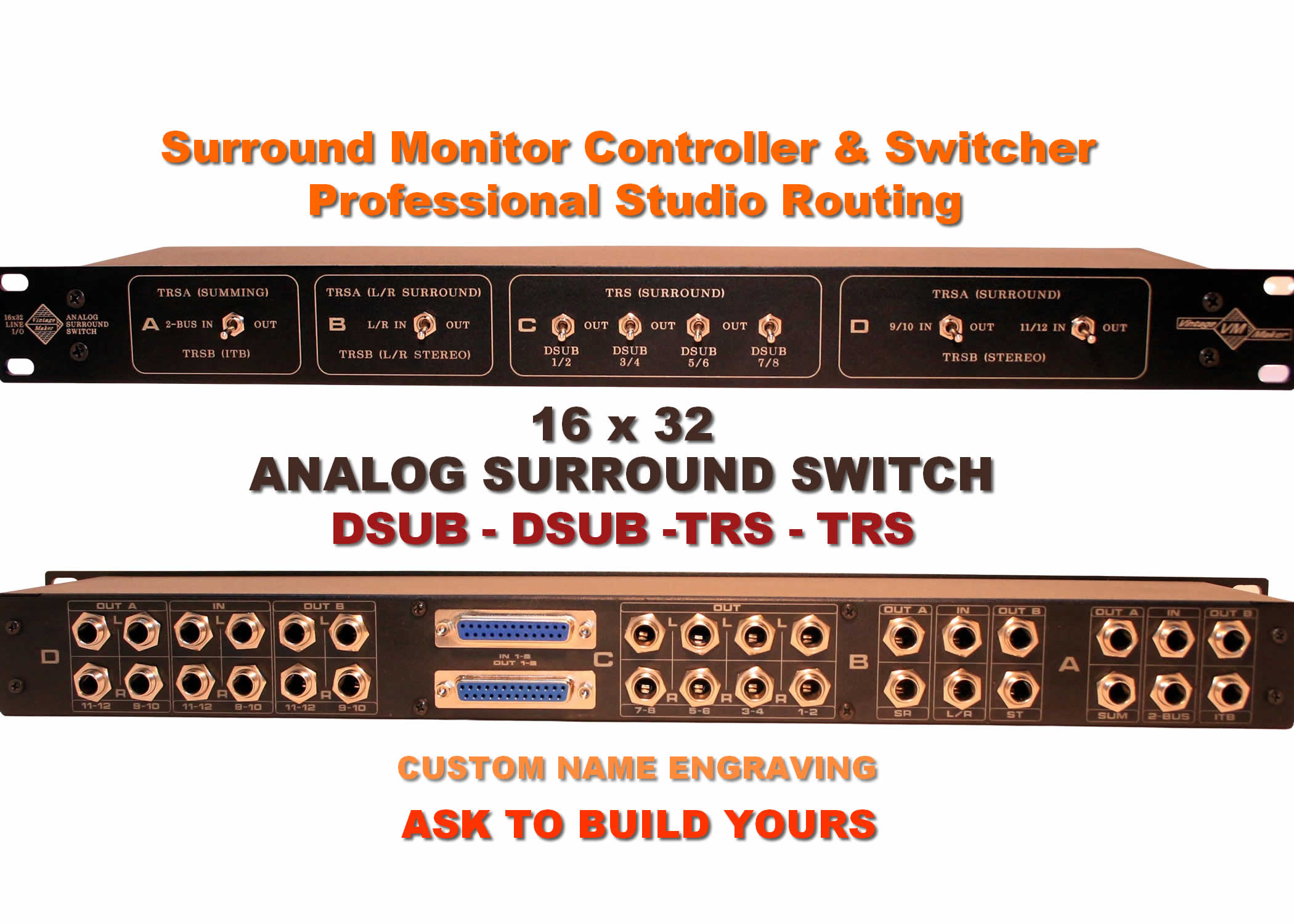 Surround Studio Monitor Switcher | Analog Routing Control